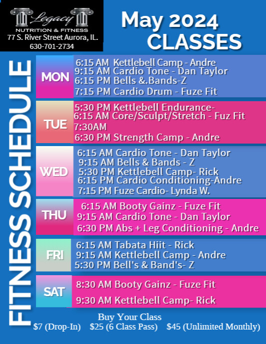 December Fitness Classes | PosterMyWall