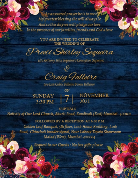 Preeti Shirley Sequeira Final | PosterMyWall