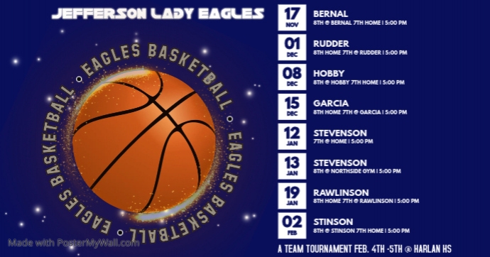 Copy of High School Basketball Schedule | PosterMyWall