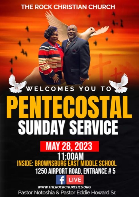 Copy of Pentecostal sunday service poster (1) | PosterMyWall
