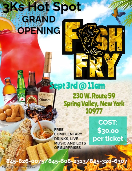 Fish Fry Temp By Nessa Designs | PosterMyWall
