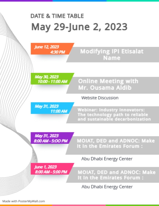Time Table Template (1) | PosterMyWall