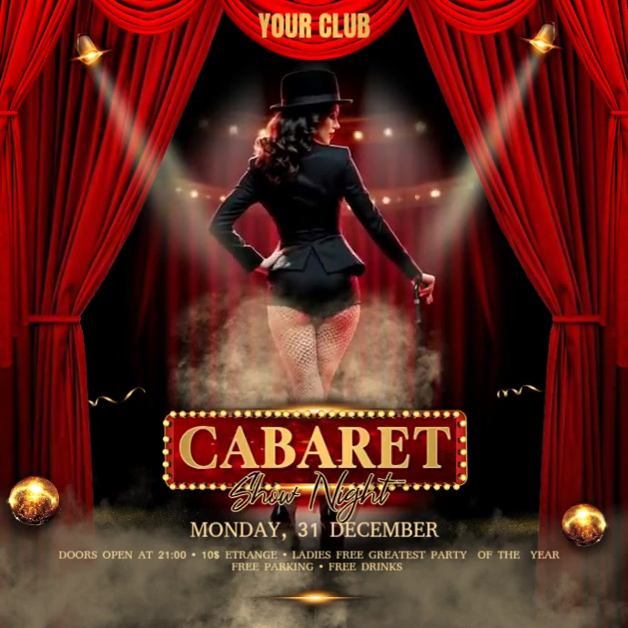 Cabaret Show Template | PosterMyWall