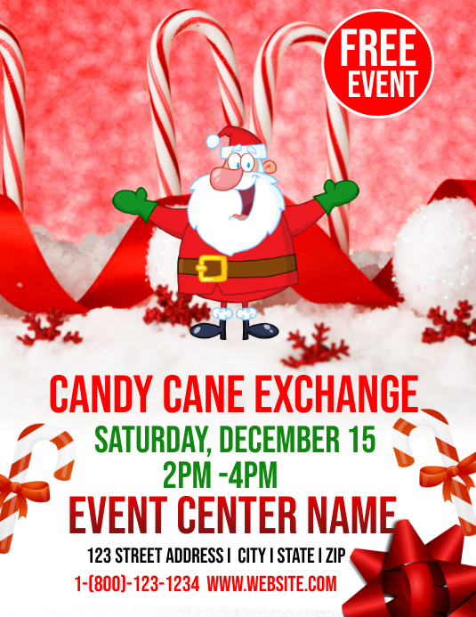 Copy of Candy Cane Exchange template | PosterMyWall