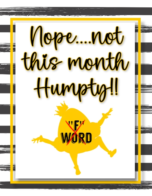 Copy of No Falls - Nope Sign | PosterMyWall