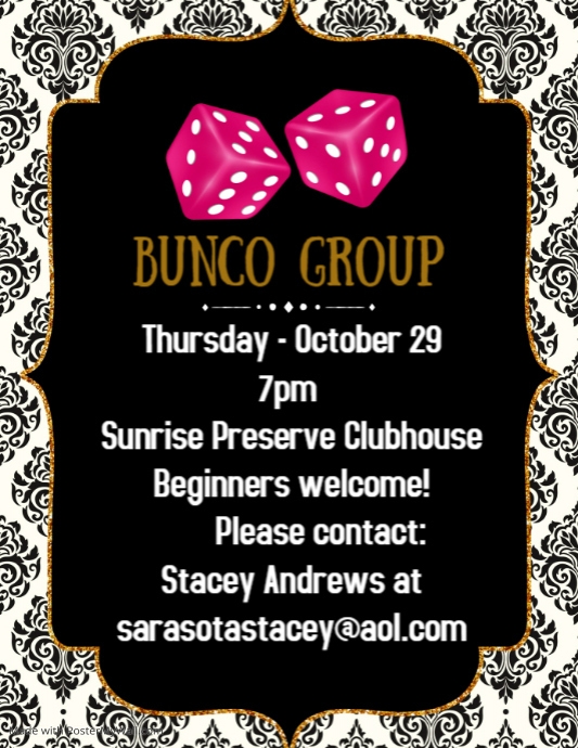 Copy of Bunco night party invitation | PosterMyWall