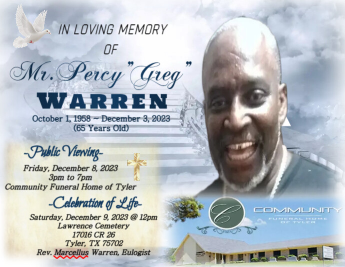 Copy of Percy Warren | PosterMyWall