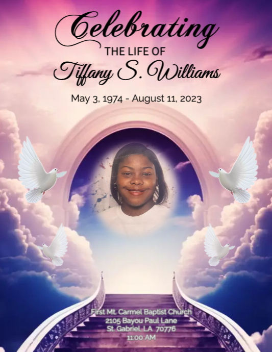 Heaven and Dove Funeral Program | PosterMyWall