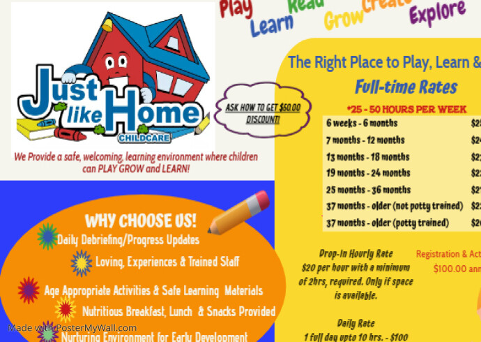 Daycare Center Postcard | PosterMyWall