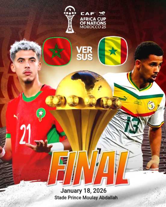 CAF Africa Cup of Nations 2025 Final – Morocco vs Senegal Template ...