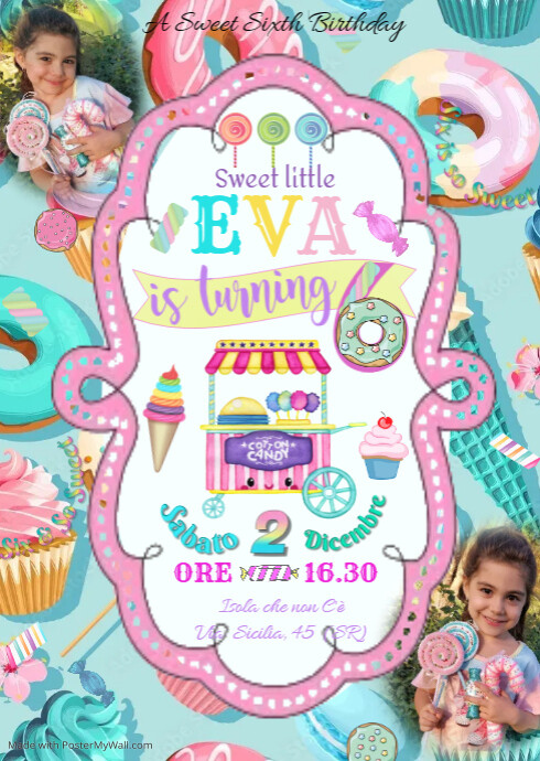 pastel Sweets Candy Invitation (6) | PosterMyWall