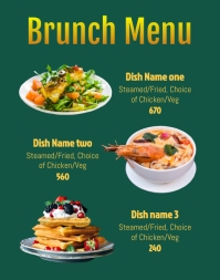 Cafe brunch menu Template | PosterMyWall