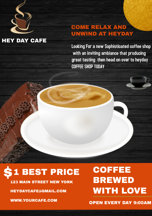 CAFE Template | PosterMyWall