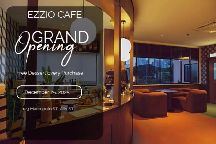 Cafe Grand Opening Poster Template | PosterMyWall