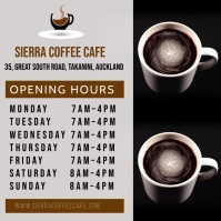 Cafe hours of operation video Template | PosterMyWall