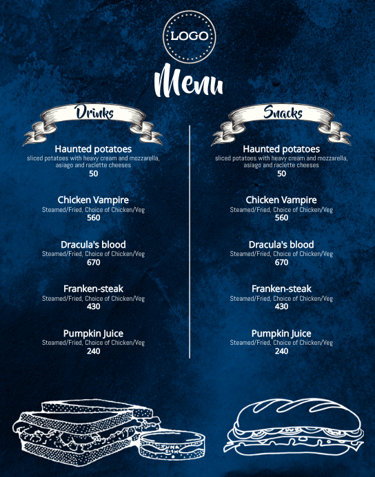 Cafe menu Template | PosterMyWall