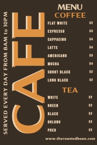 Cafe Menu Template | PosterMyWall