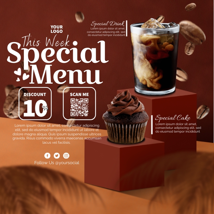 Copy of Cafe Special Menu Ads | PosterMyWall