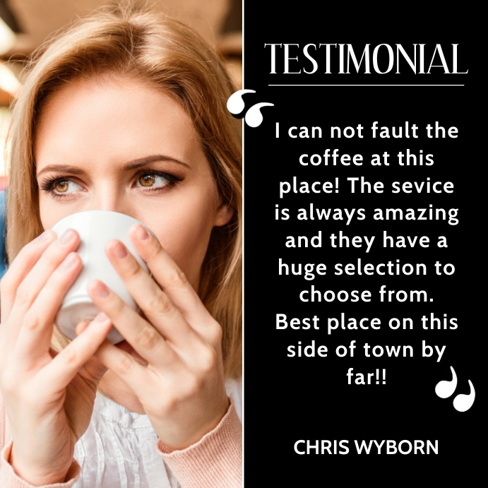 Copy of Cafe Testimonial Poster | PosterMyWall