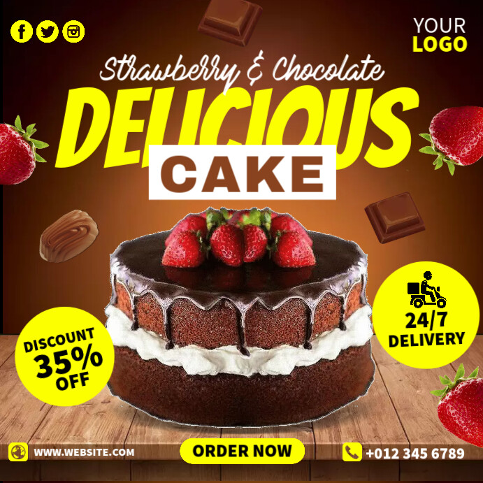 Cake Ads Template | PosterMyWall