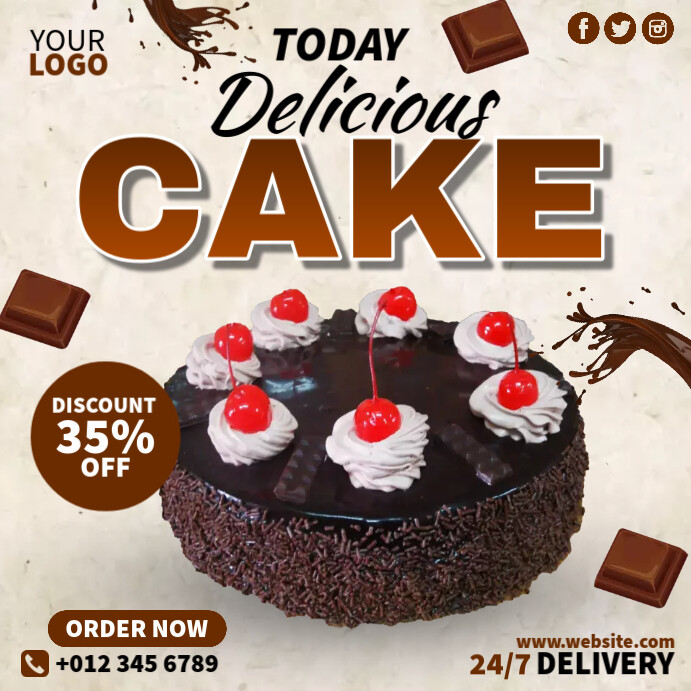 Cake Ads Template | PosterMyWall
