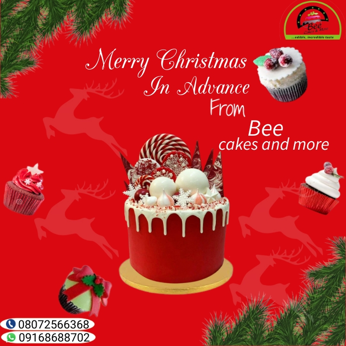 Cake ads seasonal greeting flyer Template | PosterMyWall