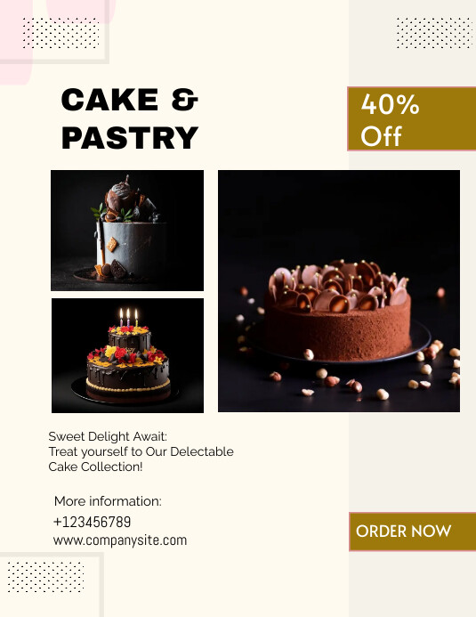 Cake and Pastry Flyer Template | PosterMyWall