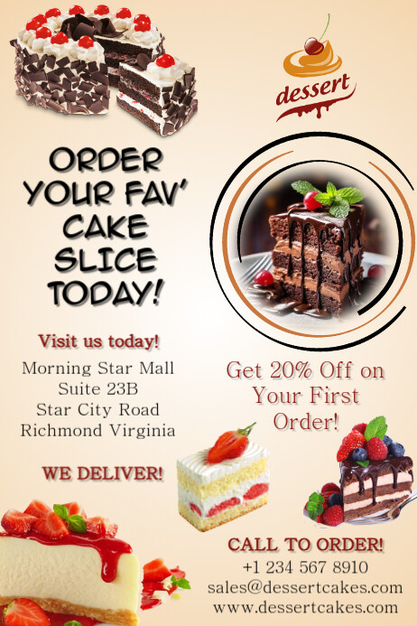 Copy of Cake Baker & Pastries Ad | PosterMyWall