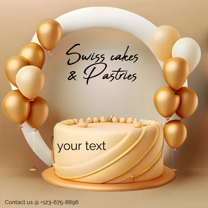 Copy of Cake decoration template | PosterMyWall