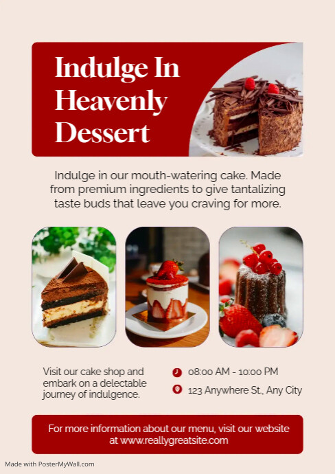 Cake Template | PosterMyWall