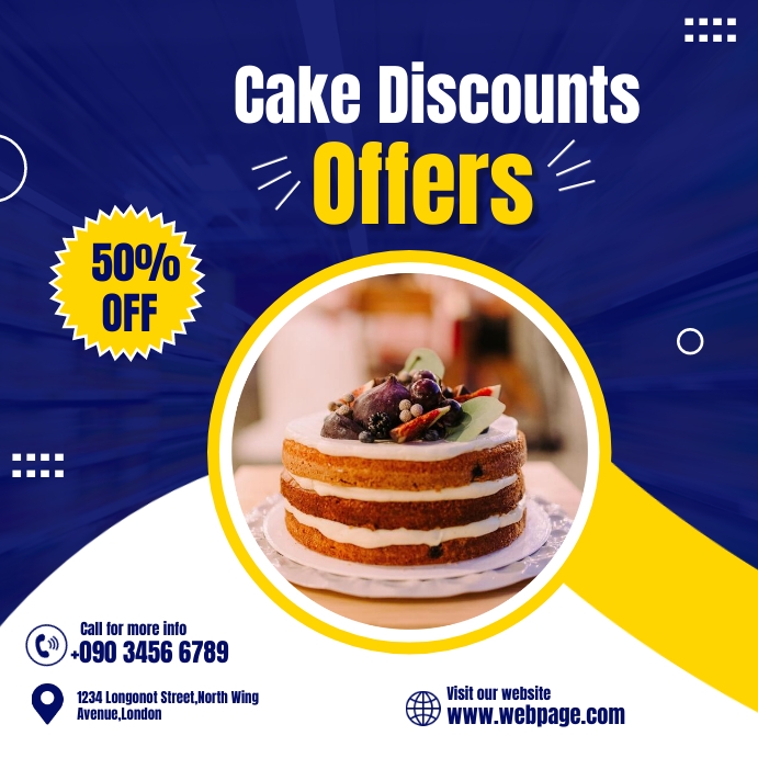 CAKE DISCOUNT FLYER Template | PosterMyWall