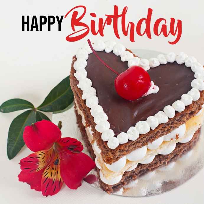 Copy of Cake Happy Birthday Template | PosterMyWall