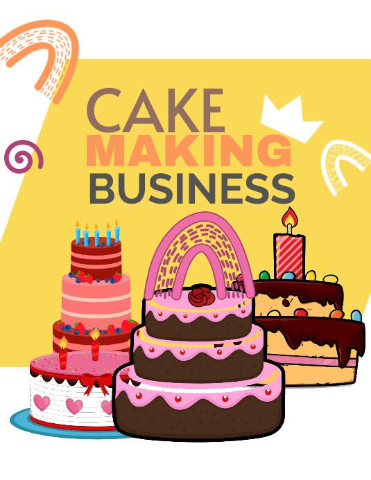 Cake making business flyer template | PosterMyWall