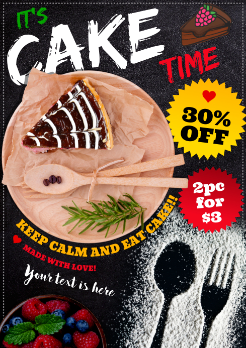 CAKE POSTER Template | PosterMyWall