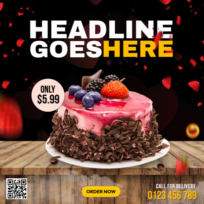 Cake Promo Display Template | PosterMyWall