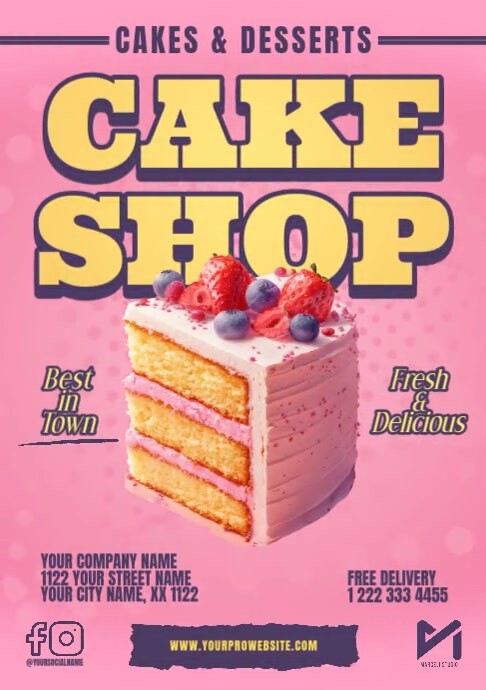 Cake Shop Ad | PosterMyWall