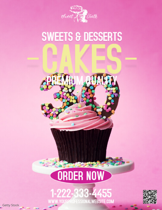 Cake Shop Flyer Template | PosterMyWall