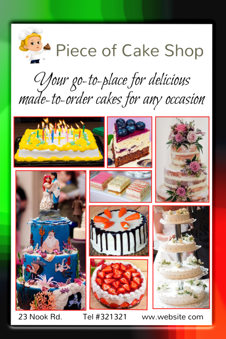 cake shop template | PosterMyWall