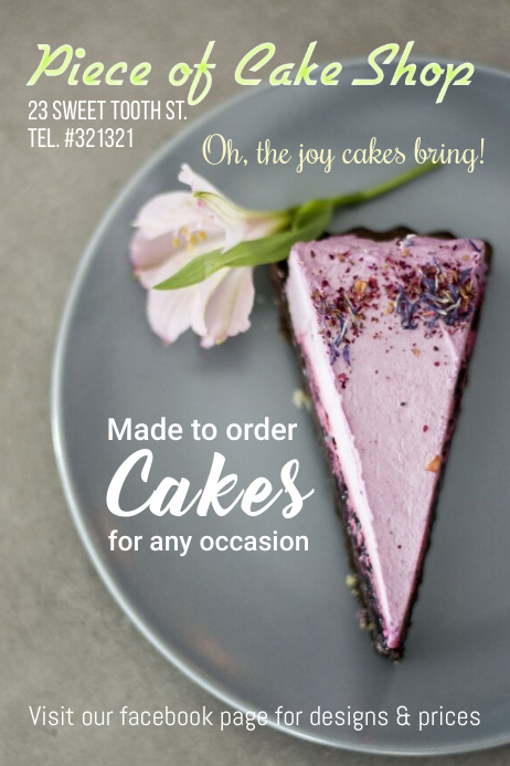 Cake shop template | PosterMyWall