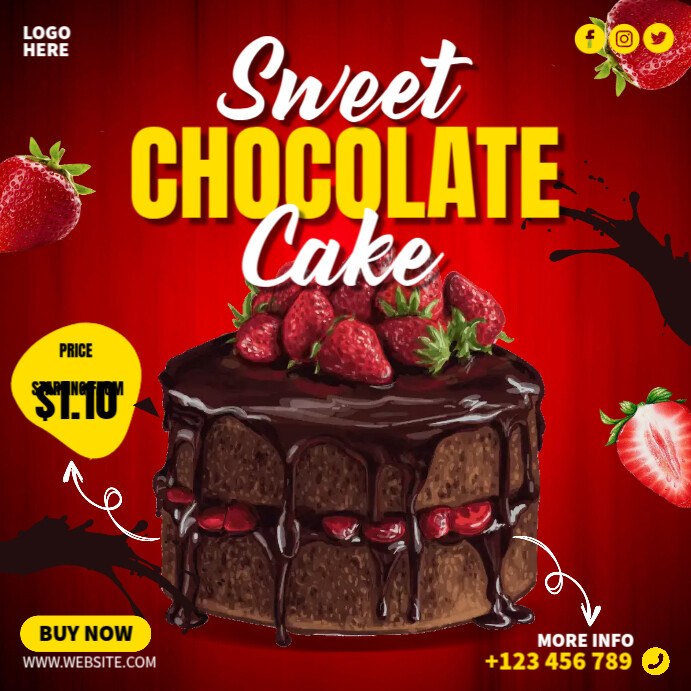 Cake Template Ads | PosterMyWall