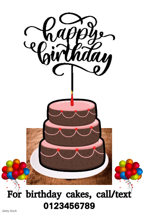 Cake topper Template | PosterMyWall