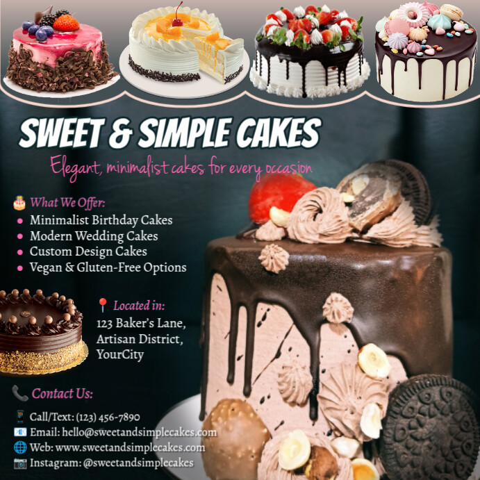 Plantilla de Cakes and Pastries Ad | PosterMyWall