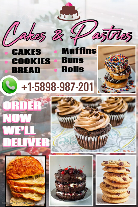 Cakes and Pastries Bakers business flyer Template | PosterMyWall