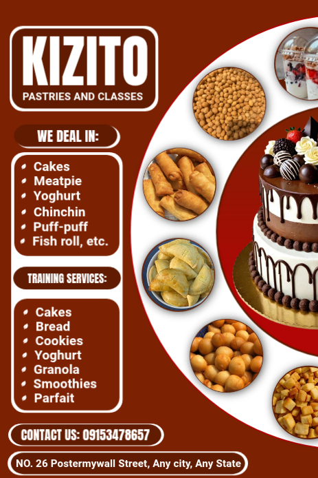 Cakes and pastries template | PosterMyWall