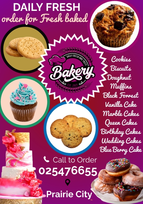 CAKES BAKERS FLIER Template | PosterMyWall