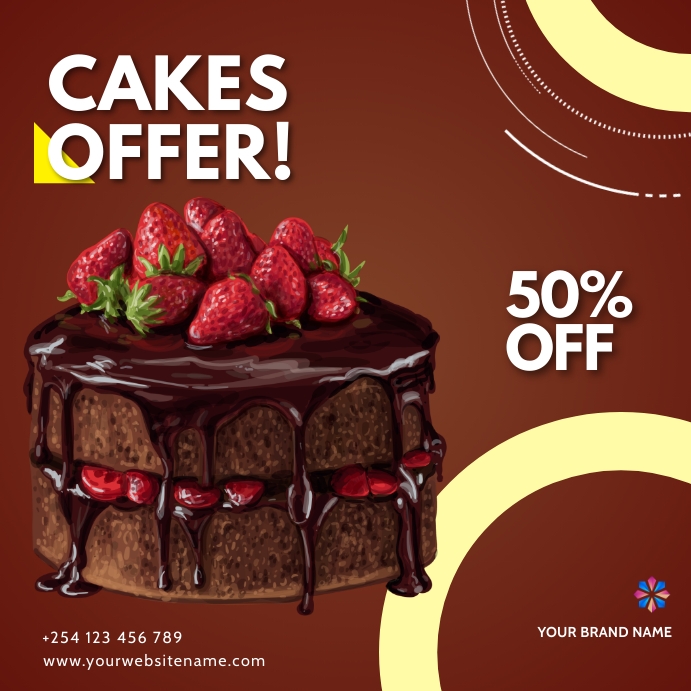 cakes food menu restaurant sale flyer Template | PosterMyWall