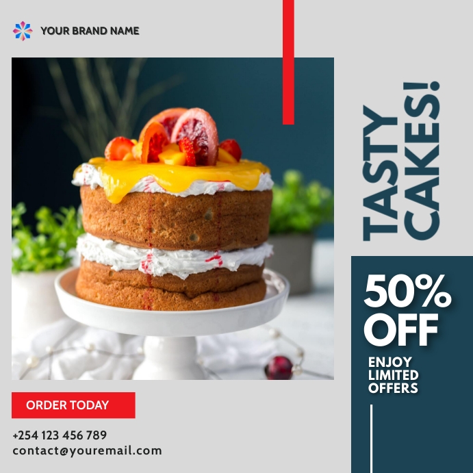 Kue, Menu Makanan, Brosur Penjualan Restoran Templat | PosterMyWall