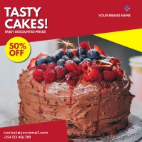 cakes food menu restaurant sale flyer Template | PosterMyWall