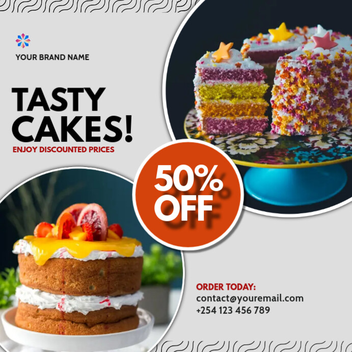 cakes food menu restaurant sale flyer Template | PosterMyWall