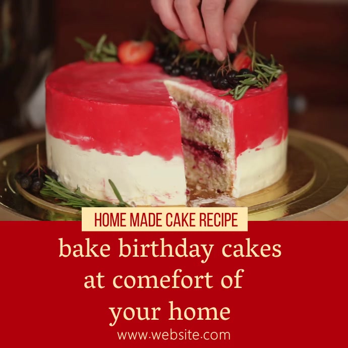 Cakes Recipe Template | PosterMyWall